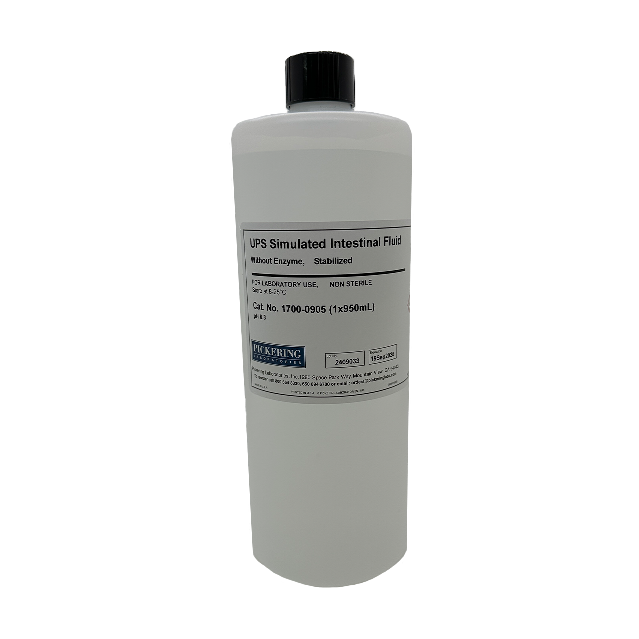 USP Simulated Intestinal Fluid, without enzyme, Stabilized, 950 mL ...